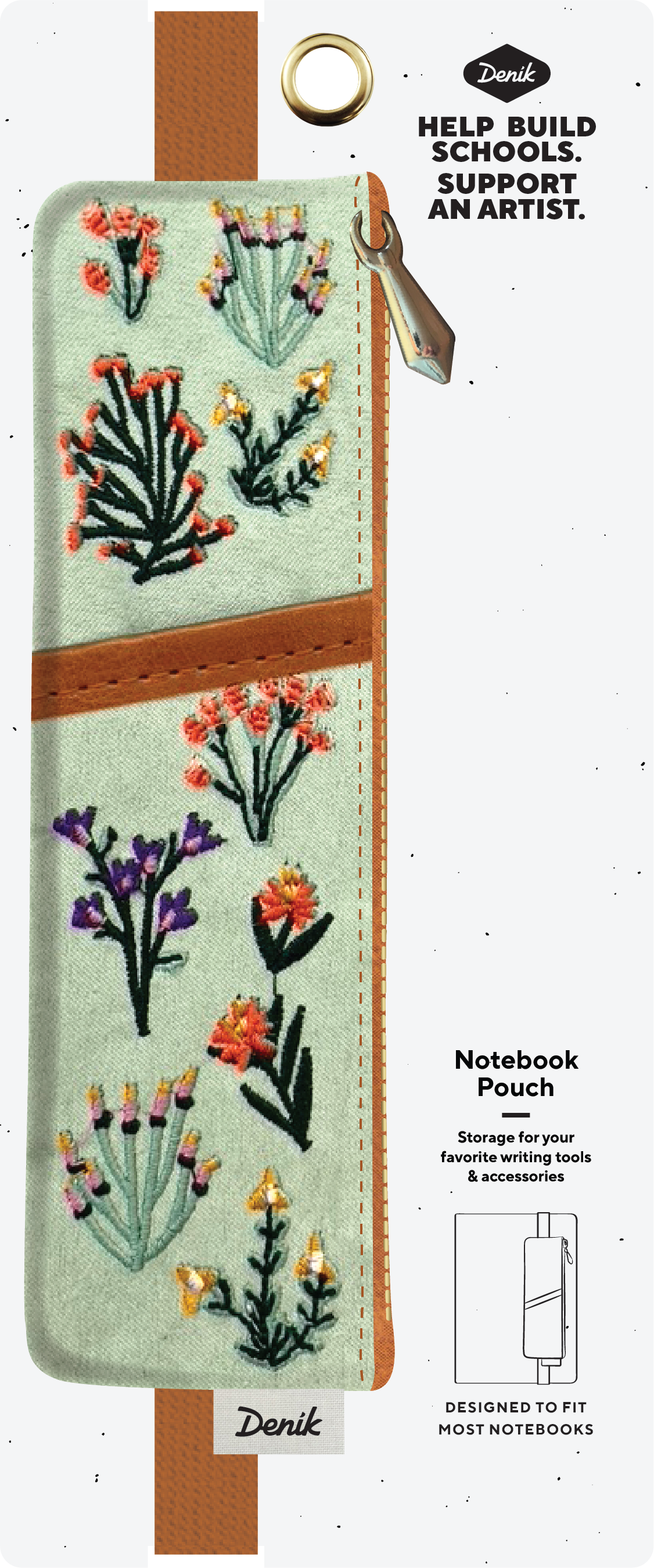 Denik Petite Blooms Embroidered Notebook Pouch – Good Postage
