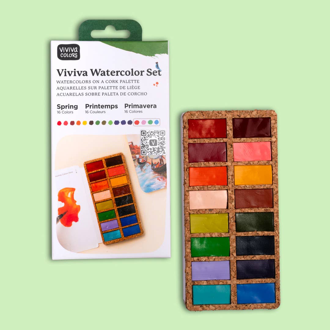 Viviva Colors Spring Watercolor Pans Set – Good Postage