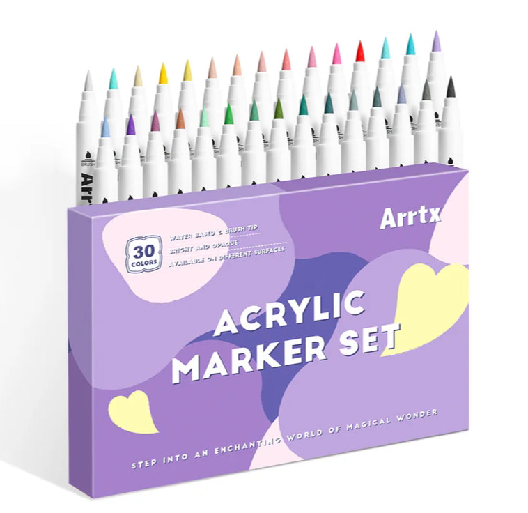 Arrtx Acrylic Marker - 30 Color Set - Pastel Colors (30A) – Good Postage