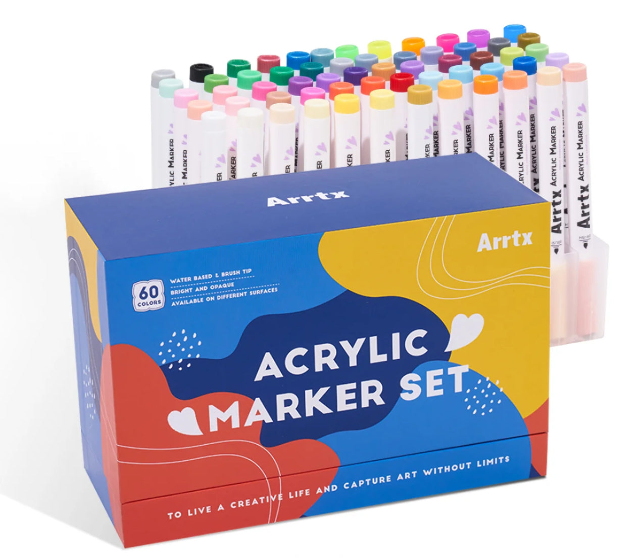 Arrtx Acrylic Marker - 60 Color Set - Classic Colors (60A) – Good Postage
