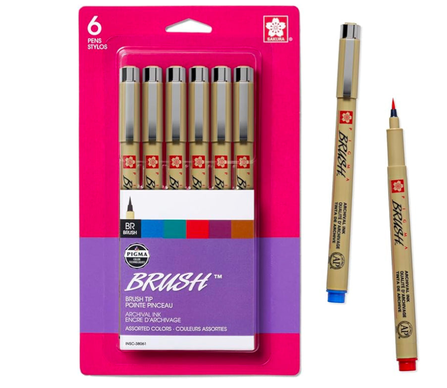 Micron Brush Set - Multicolor Set of 6 – Good Postage