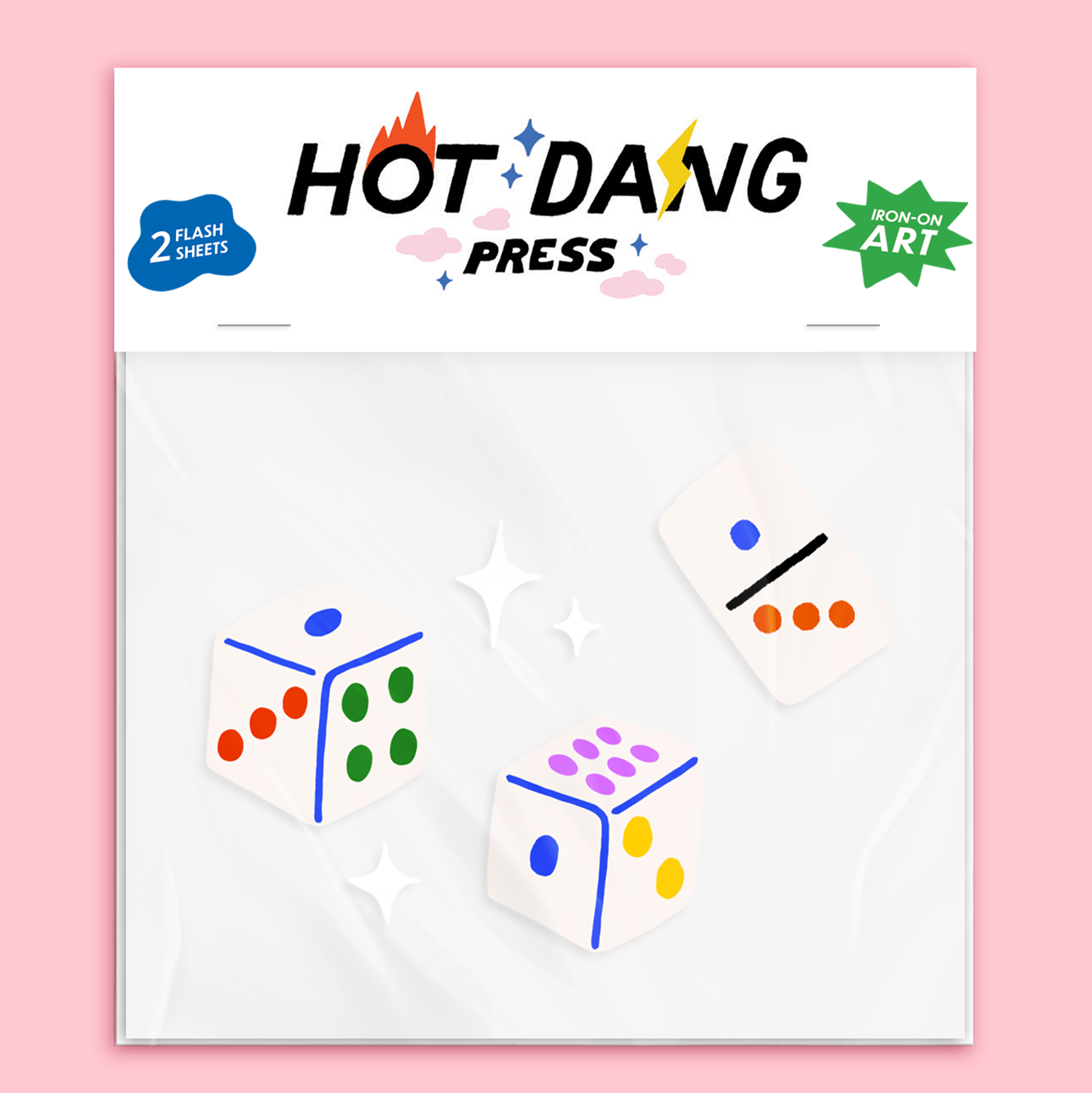 Hot Dang Press - Dice & Domino Buddies Iron On – Good Postage