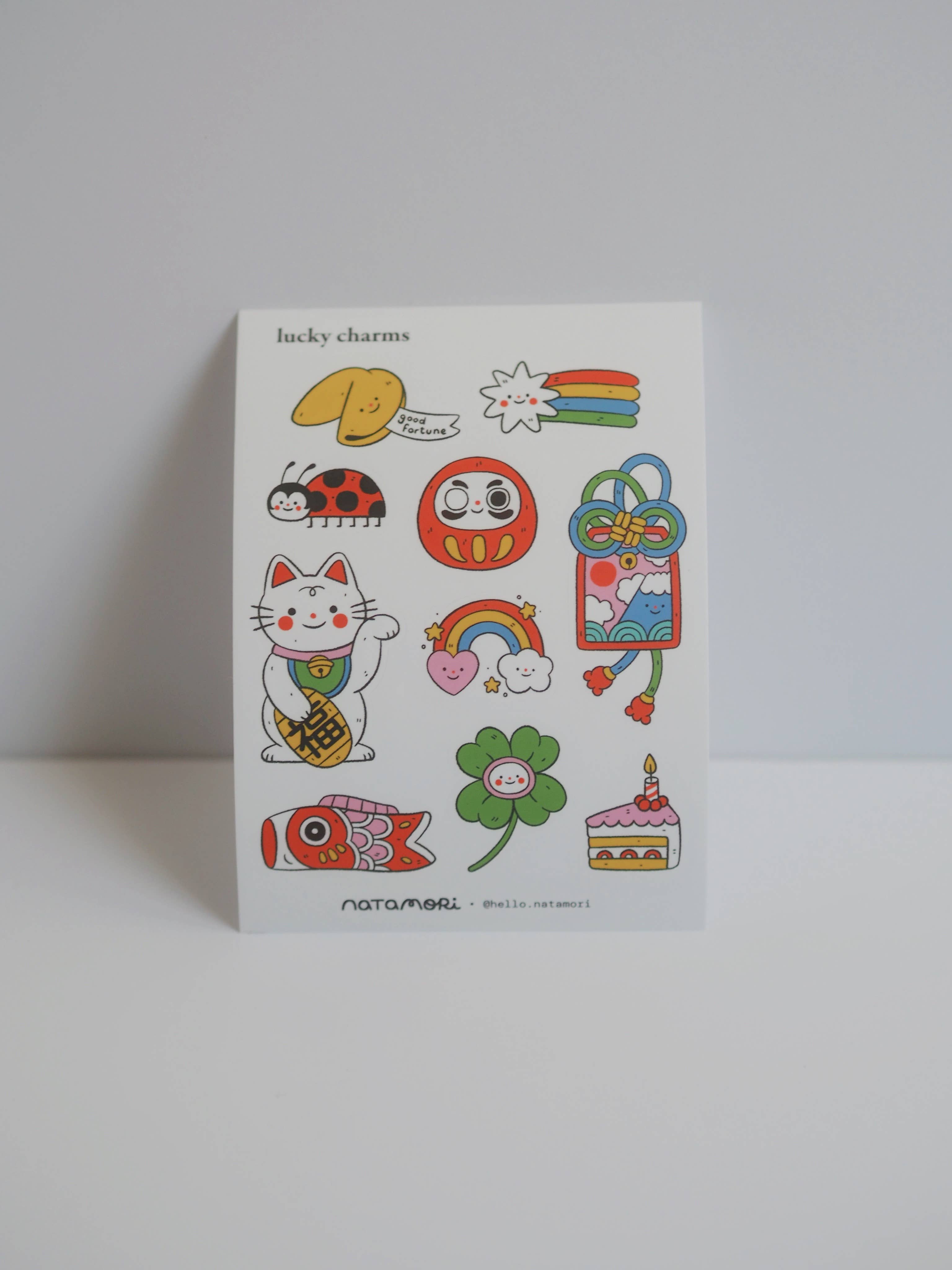 natamori - Lucky Charms — Sticker Sheet – Good Postage
