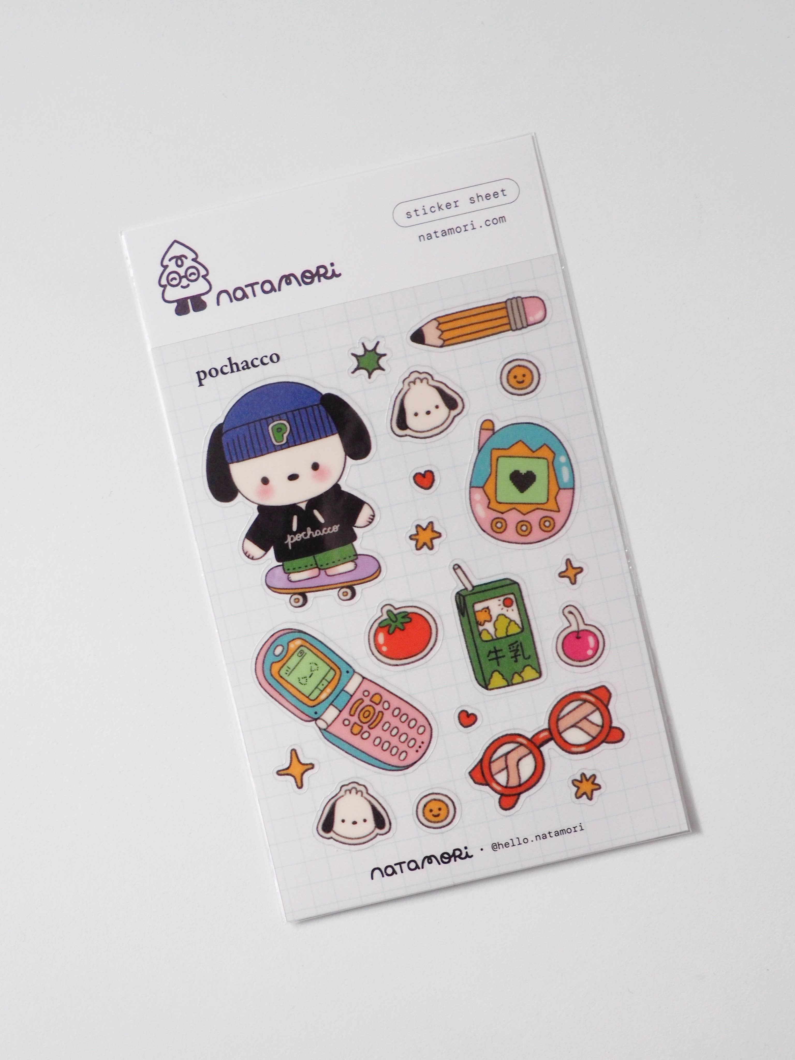 Natamori - Pochacco • Clear Sticker Sheet – Good Postage