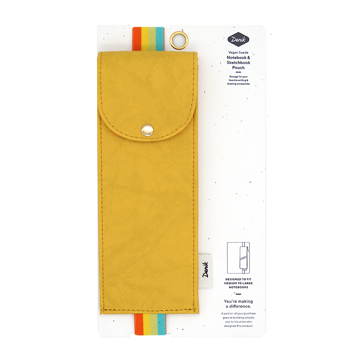 Denik Yellow Crinkle Notebook/Sketchbook Pouch – Good Postage