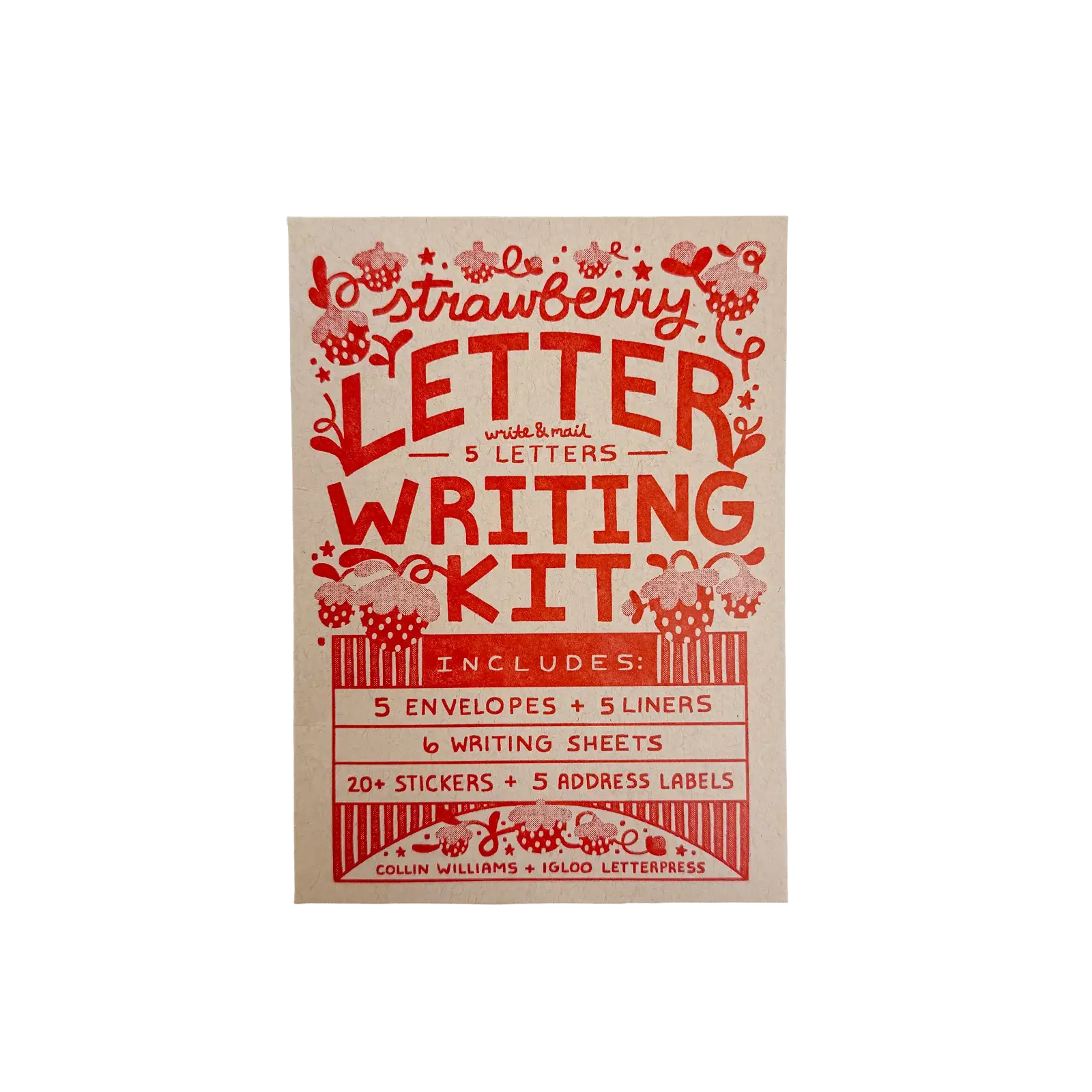 Igloo Letterpress - Strawberry Letter Writing Kit – Good Postage