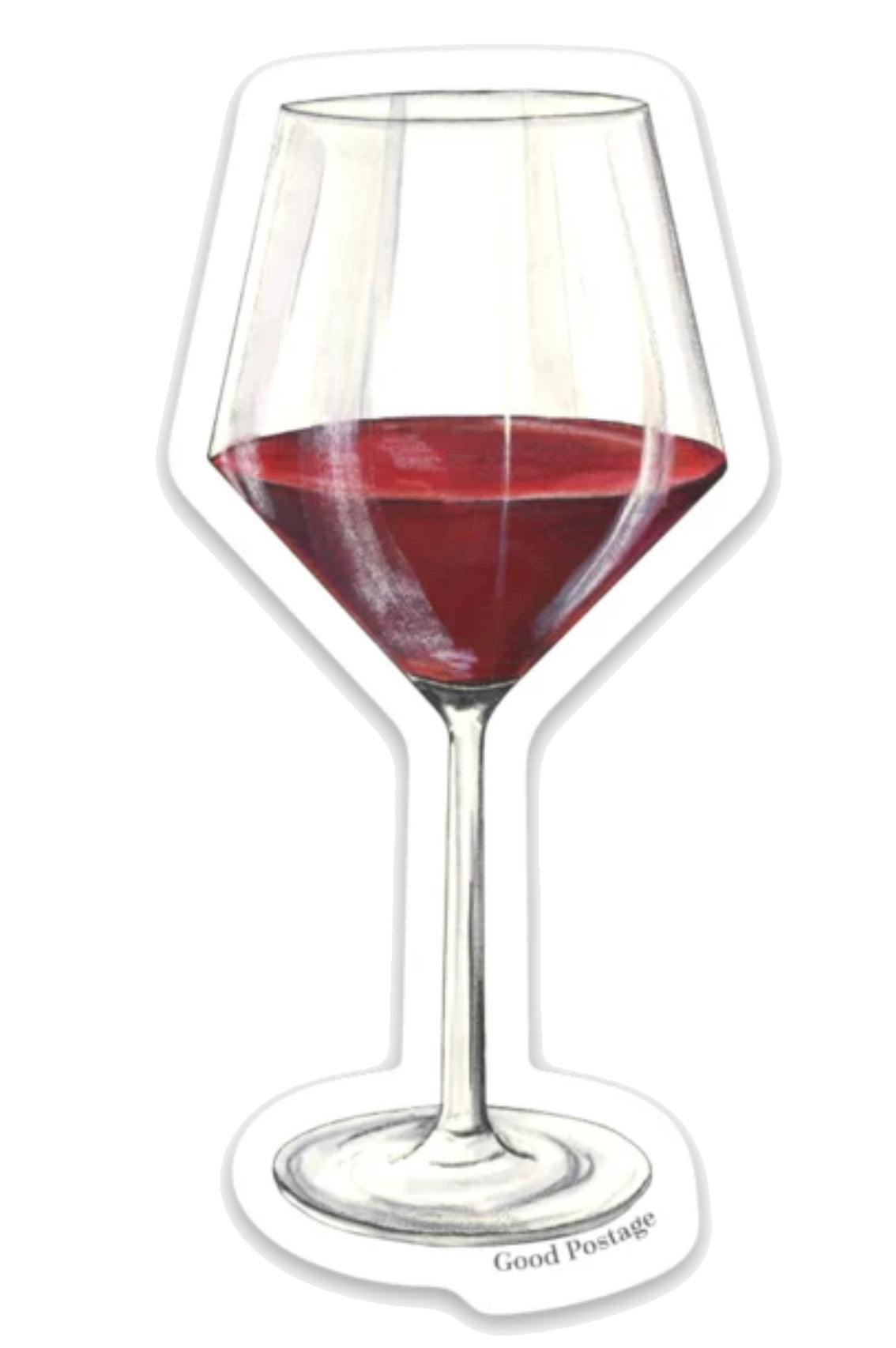 Red wine sticker – Good Postage